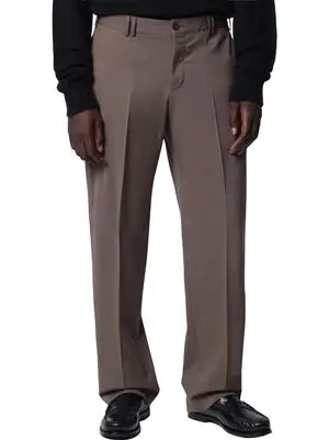 PT TORINO Wide-leg Tailored Trousers In Virgin Wool - Mouse Grey