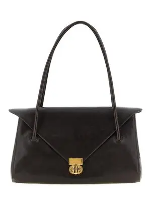 Marni Calfskin Leather Shoulder Bag - Brown