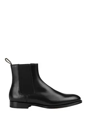 DOUCAL'S Smooth Calfskin Chelsea Boots With Leather Sole - Black