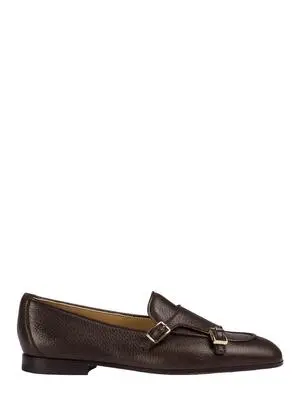 DOUCAL'S Monk Strap Loafers - Dark