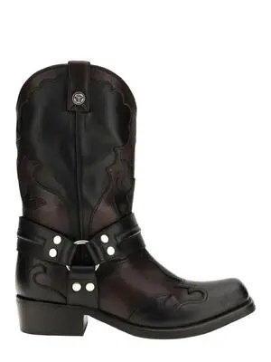 Versace Versace Leather Boots Black