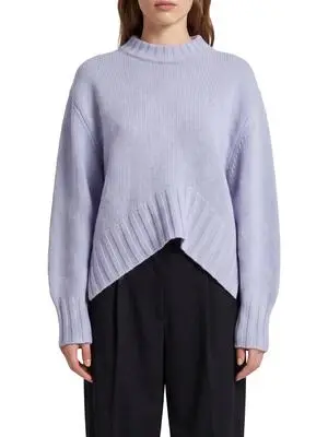 Attico Dropped-shoulder Wool And Cashmere Blend Jumper - Grey
