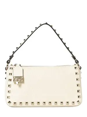 Valentino Garavani Valentino Garavani Rockstud Calfskin Leather Mini Handbag Ivory