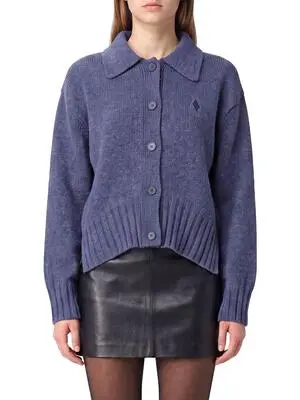 Attico Collared Button-up Sweater - Grey