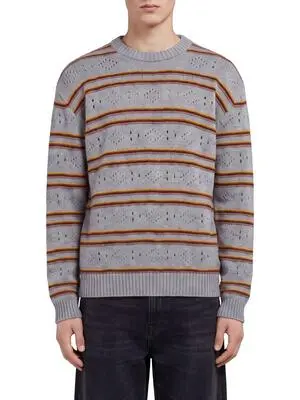 Marni Striped Pullover Sweater - Grey