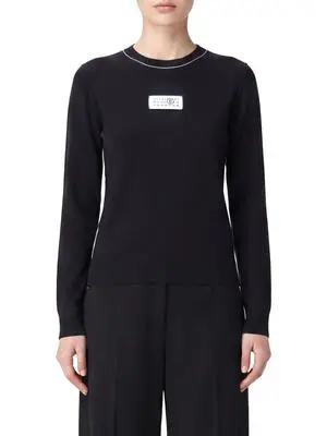 MAISON MARGIELA MM6 Maison Margiela Ribbed Crew Neck Sweater Black