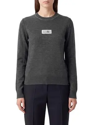 MAISON MARGIELA MM6 Maison Margiela Ribbed Crew Neck Sweater Blue