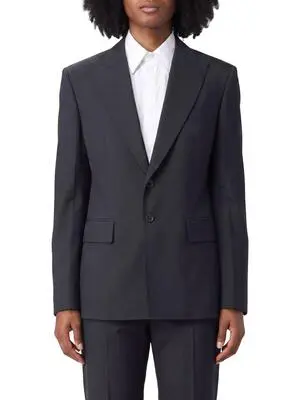 Dsquared2 Single-breasted Wool Blend Blazer With Peak Lapels And Flap Pockets - Black