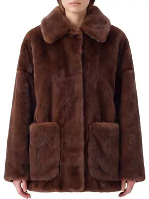 Herno Fur Coat - Dark