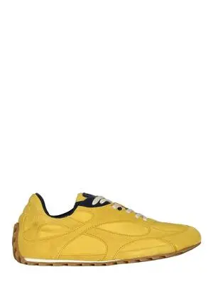 Bottega Veneta Bottega Veneta Orbit Suede And Nylon Sneakers With Notched Sole Denim