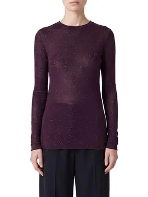 Pinko Long Sleeve Knit Top - Violet
