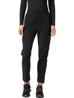 PLEIN SPORT High-waisted Slim Fit Technical Fabric Cargo Trousers