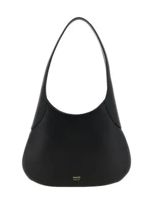 Khaite Joan Smooth Calfskin Leather Shoulder Bag - Black