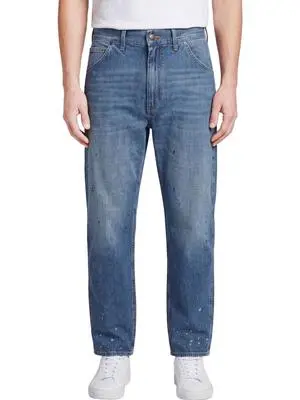 MAISON MARGIELA Maison Margiela Straight Fit Abstract Print Cotton Denim Jeans