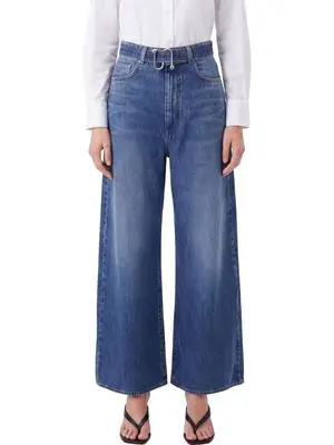 Sportmax Procida High-waisted Wide Leg Jeans - Blue