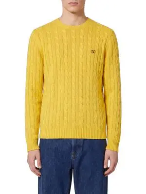 Valentino Garavani Cable Knit Sweater - Yellow