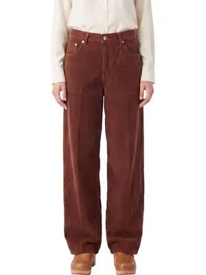 HAIKURE Wide Leg Corduroy Trousers - Beige