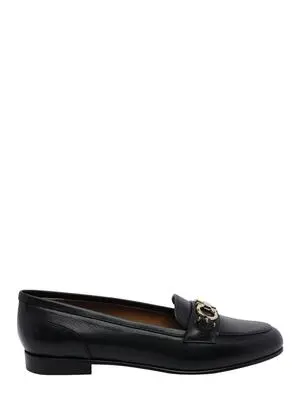 SALVATORE FERRAGAMO Ferragamo Bax Smooth Calfskin Loafers With Gancini Ornament