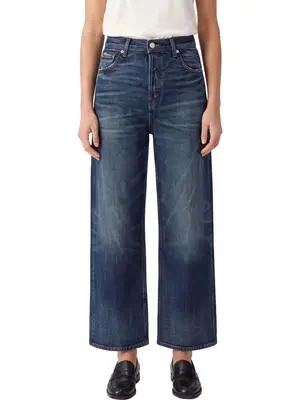 HAIKURE Betty Cropped Straight Leg Jeans - Blue