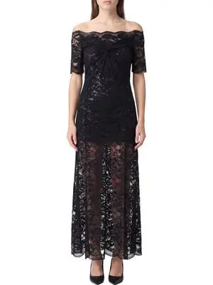 Rabanne Off-the-shoulder Lace Midi Dress - Black