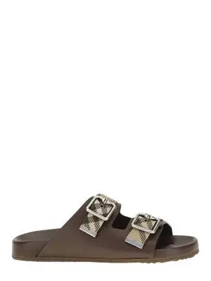 Burberry Sandals With Buckled Straps - Brown