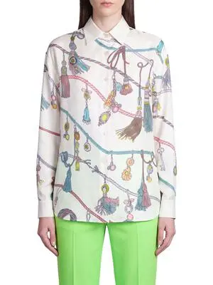 Versace Printed Shirt - White