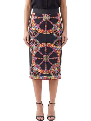 Dolce & Gabbana Printed Midi Skirt - Multicolor