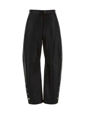 SPORTMAX Sportmax Women Black Leather Cinepresa Pant