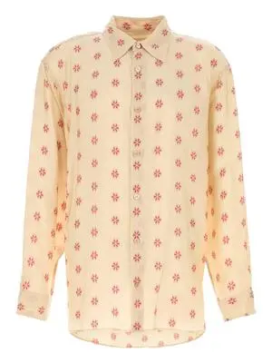 Dries Van Noten Printed Cupro Croom Shirt - Multicolor