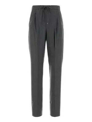 Max Mara MAX MARA Dark Grey Stretch Cashmere Trousers Gray