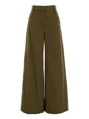 Max Mara Army Denim Alamaro Wide-leg Jeans - Green