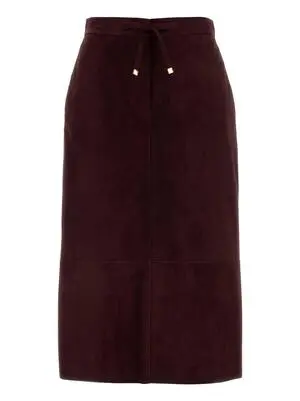 Max Mara S Max Mara Suede Skirt Red