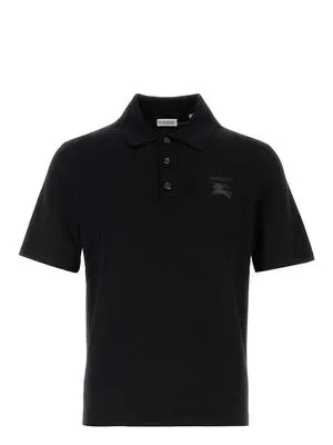 Burberry Burberry Men Black Wool Polo Shirt Black