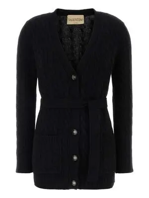Valentino Garavani Cashmere Cardigan - Black