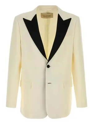 Valentino Garavani Wool Blazer - White