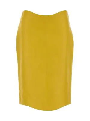 Alaïa Leather Skirt - Yellow