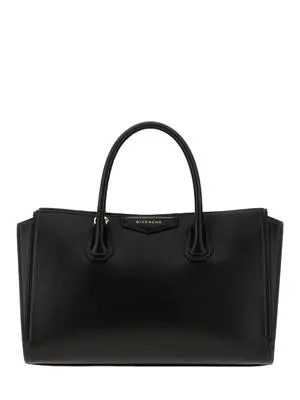 Givenchy Leather Small Antigona Catchall Handbag - Black