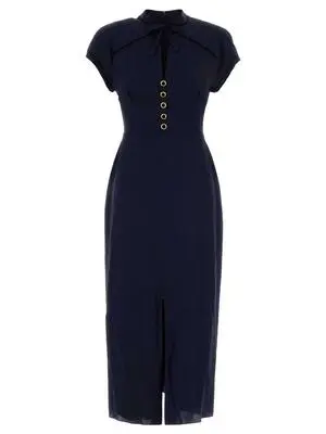 Alessandra Rich Silk Dress - Blue