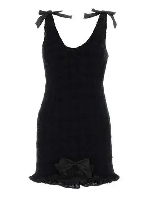 Alessandra Rich Boucle Mini Dress - Black