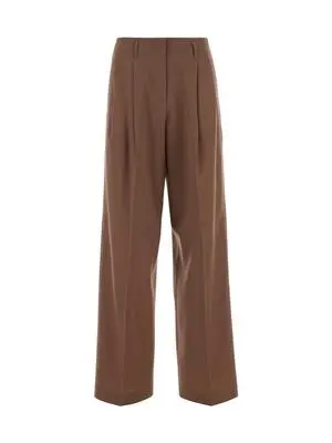 GOLDEN GOOSE Wide-leg Antiqued Wool Trousers - Pink