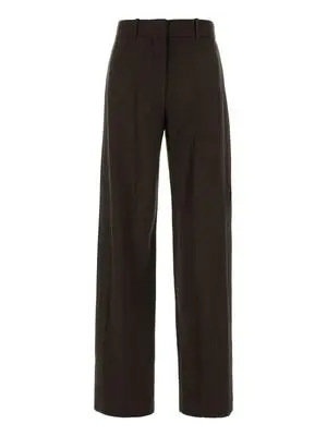 Loewe Wool Blend Chocolate Trousers - Brown