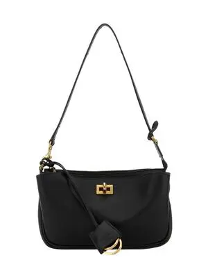 Balenciaga Leather Rodeo Shoulder Bag - Black