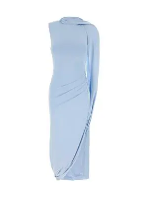 SELF-PORTRAIT Light- Stretch Viscose Dress - Blue