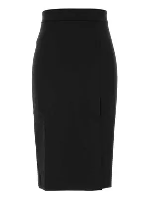 Andamane THE ANDAMANE Stretch Gabardine Skirt Black