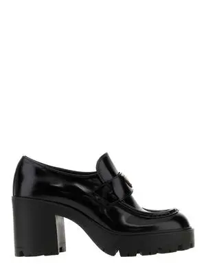 Prada Leather Pumps With High Heel - Black