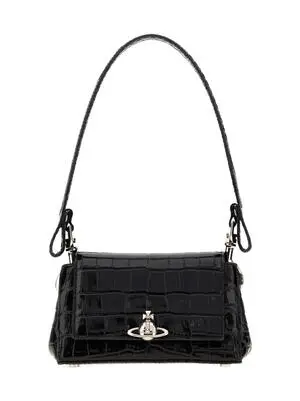 VIVIENNE WESTWOOD Leather Small Hazel Shoulder Bag - Black