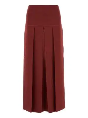 Alaïa Stretch Viscose Blend Skirt - Red