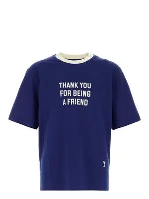 AMI Paris Cotton T-shirt - Blue