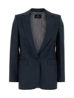 Etro ETRO Wool Blazer Blue
