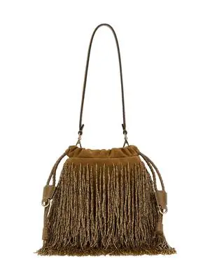 Etro Biscuit Suede Small Kalispera Bucket Bag - Brown
